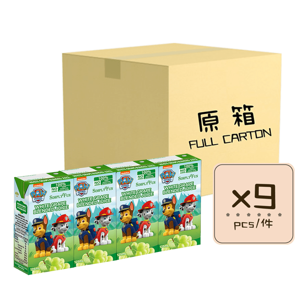 Simply Fun 100 White Grape Blended Juice 125ml X 4 X 9 Full Case Simply Fun 100 White Grape Blended Juice 125ml X 4 X 9 Full Case