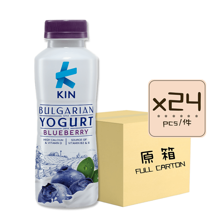 Kin - Bulgarian Yogurt Blueberry 200ml x24 (Full Carton) - 嘉心思亞洲有限公司